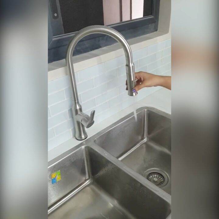 Meco Faucet Single Lever Pulldown Kitchen Faucet Mixer Hot and Cold ...