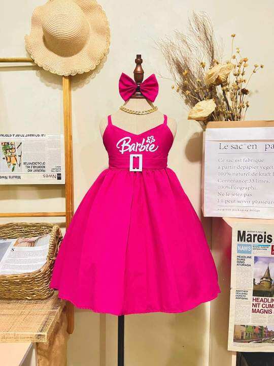 Barbie combi dress with bow ribbon clip | Lazada PH