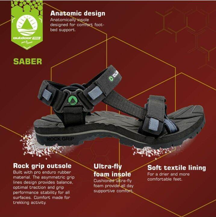 SANDAL GUNUNG HIKING TREKKING TRAVELLING PANTAI ULTRALIGHT OUTDOOR PRO ...