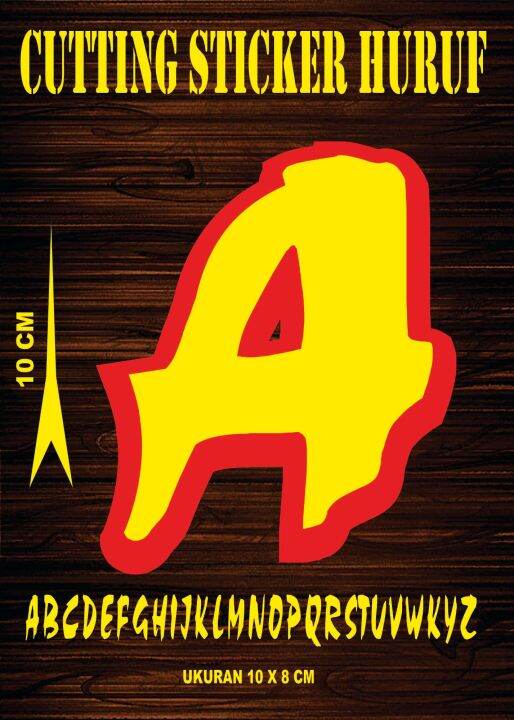 CUTTING STICKER HURUF ABJAD STIKER UNTUK NAMA JUALAN DI GEROBAK ATAU ...