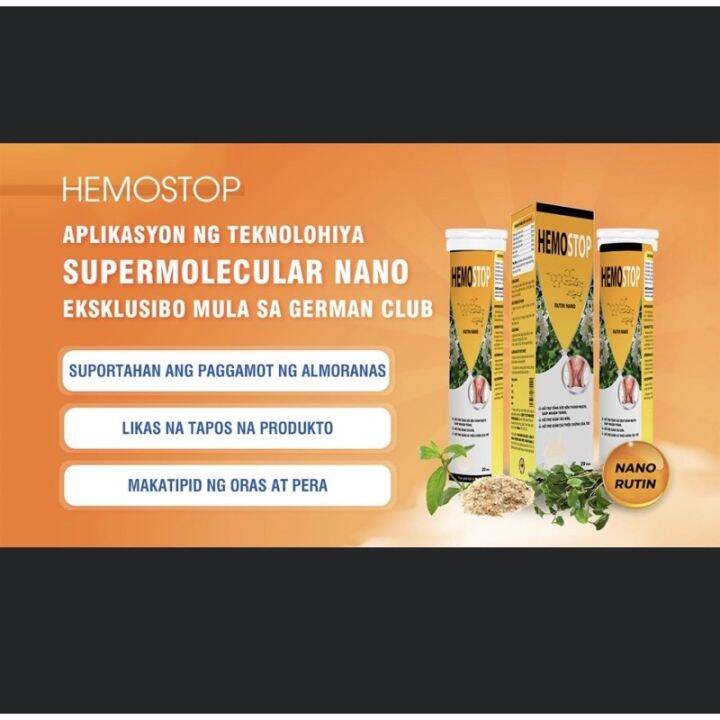 Original HemoStop 20 effervescent tablets | Lazada PH