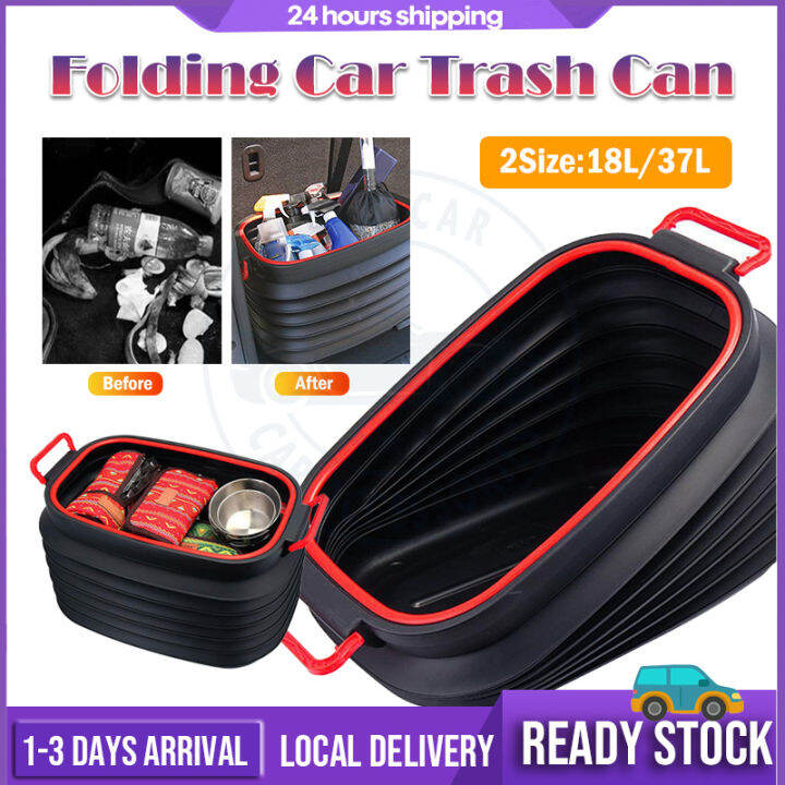 [Ready Stock] 37L Collapsible Car Boot Storage Box Organizer Big 18L ...