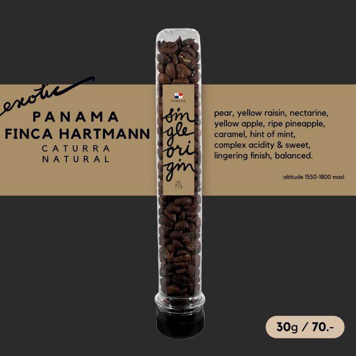 เมล็ดกาแฟคั่ว เกรดพิเศษ | PANAMA FINCA HARTMANN, Caturra, Natural ...