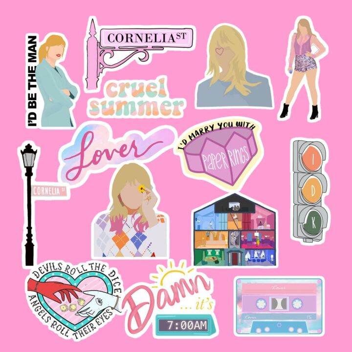 Lover Taylor Swift Laminated VINYL Sticker Waterproof And Scratchproof ...