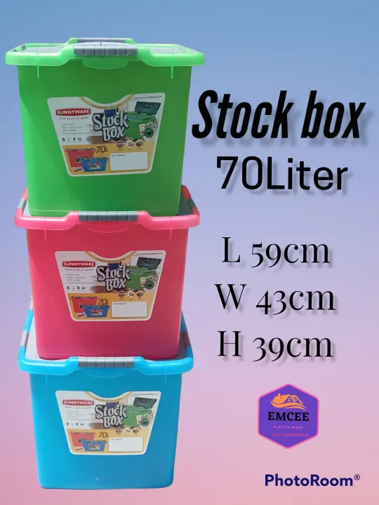 Sunnyware Stock box 70Liter/Colored Wing type storage box | Lazada PH