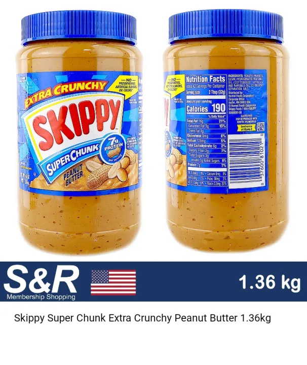 Skippy Super Chunk Extra Crunchy Peanut Butter 1.36kg!₱569.00 only! | Lazada PH