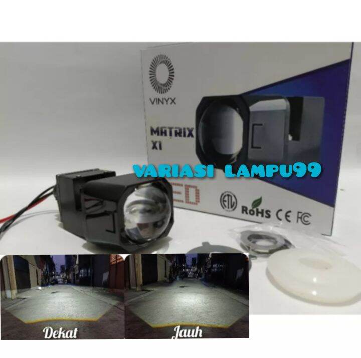 lampu utama led biled projie matrix x1 1.5 inch projector lensa purpel ...