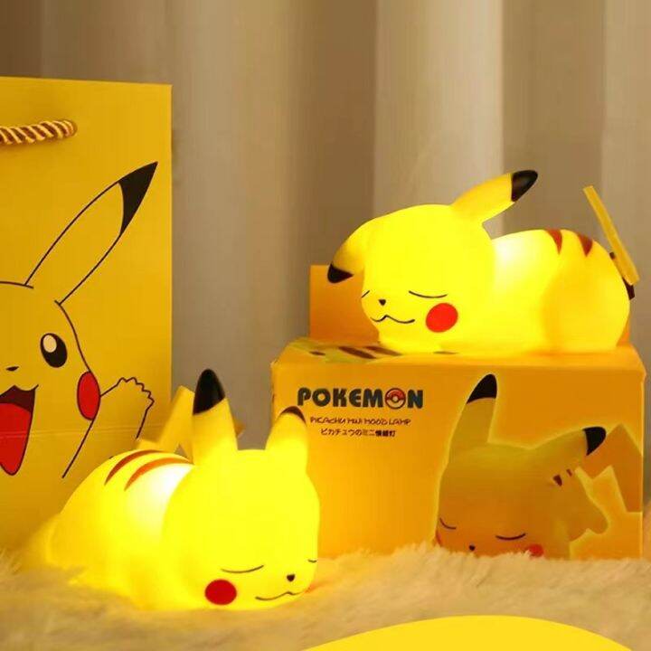 Pikachu Night Light Pokémon Glowing Children Toy Pokemon Cute Bedside ...