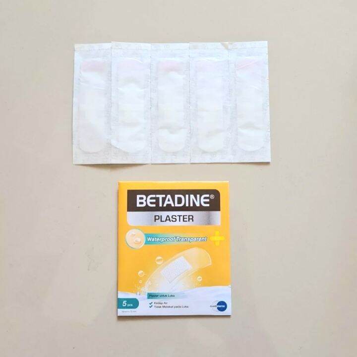 Betadine Plaster Waterproof Transparent / Plester Luka Transparant Alat ...