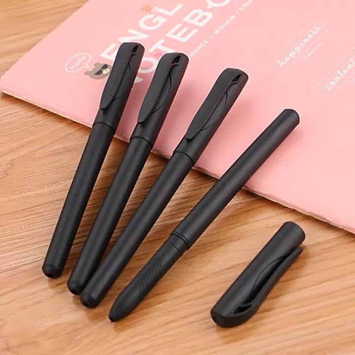 Satu Keluarga Pulpen Hitam 0.7mm Motif Polos Tinta Hitam A45 Pena Alat ...
