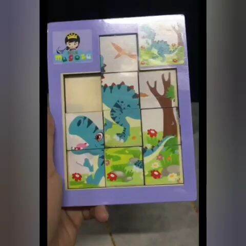 Square Grid Slide Jigsaw Puzzle Learning Educational Wooden Toy ...