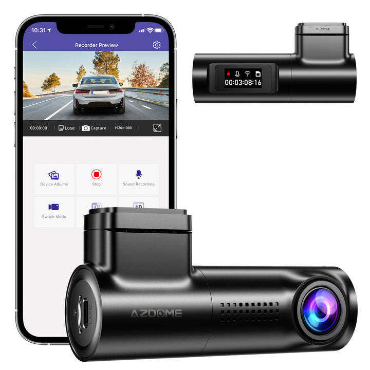 AZDOME M330 GEN2 Dash cam HD 1080P 0.96 inch Display Wifi Night Vision ...