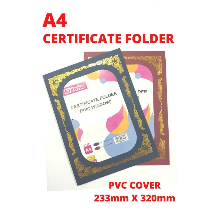 A4 CERTIFICATE FOLDER ( PVC COVER WINDOW) / KAD SIJIL A4 / SIJIL FILE ...