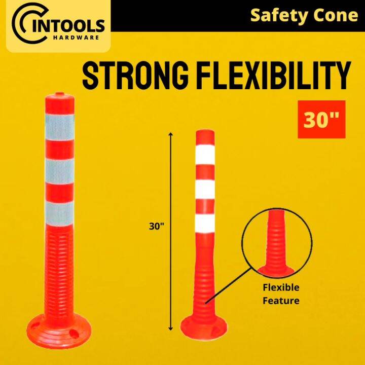 Safety Pole Traffic Pole Warning Post with Reflective Sticker Flexible Feature Keselamatan Block ...