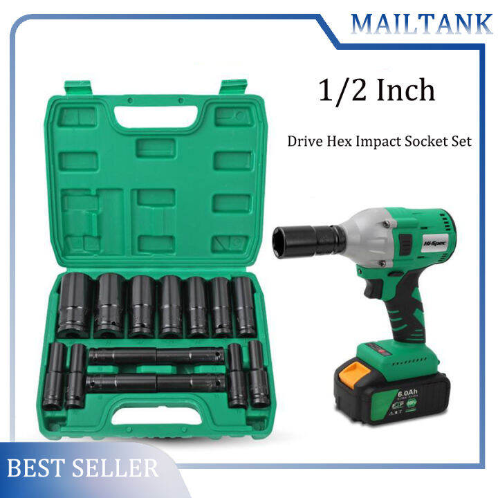 Impact Wrench Socket 10/15/20 pcs Set 1/2'' Electric Power Tool Hex ...