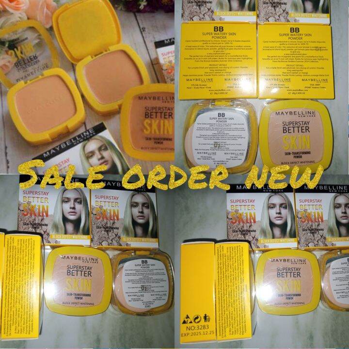 BEDAK MAYBELINE 2 IN 1 DUS KUNING BARU | Lazada Indonesia