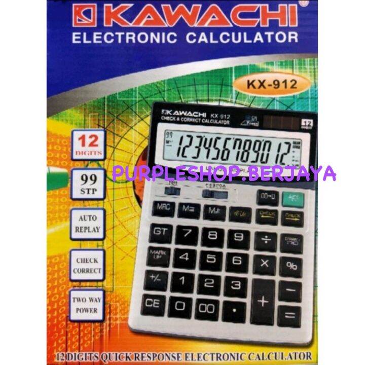 Kawachi Kalkulator 12 Digit KX 912 LARGE DISPLAY | Lazada Indonesia