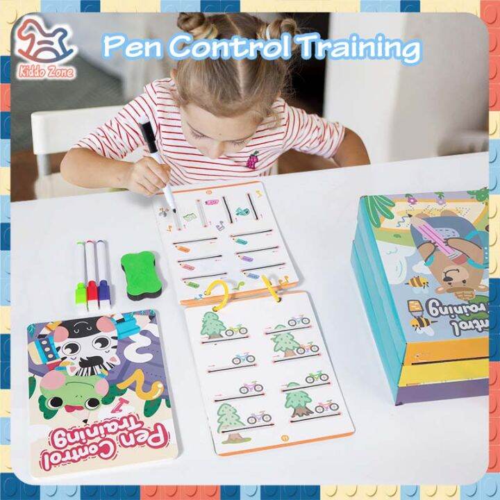 32 Pages Pen Control Training Exercise Book Magic Tracing Copybook ...