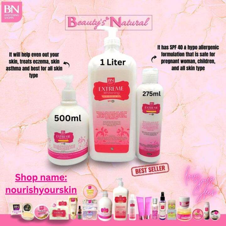 𝐁𝐍 𝐄𝐗𝐓𝐑𝐄𝐌𝐄 𝐖𝐇𝐈𝐓𝐄𝐍𝐈𝐍𝐆 𝐋𝐎𝐓𝐈𝐎𝐍 𝐰/𝐒𝐏𝐅 𝟒𝟎 𝟓𝟎𝟎𝐦𝐥 | Lazada PH