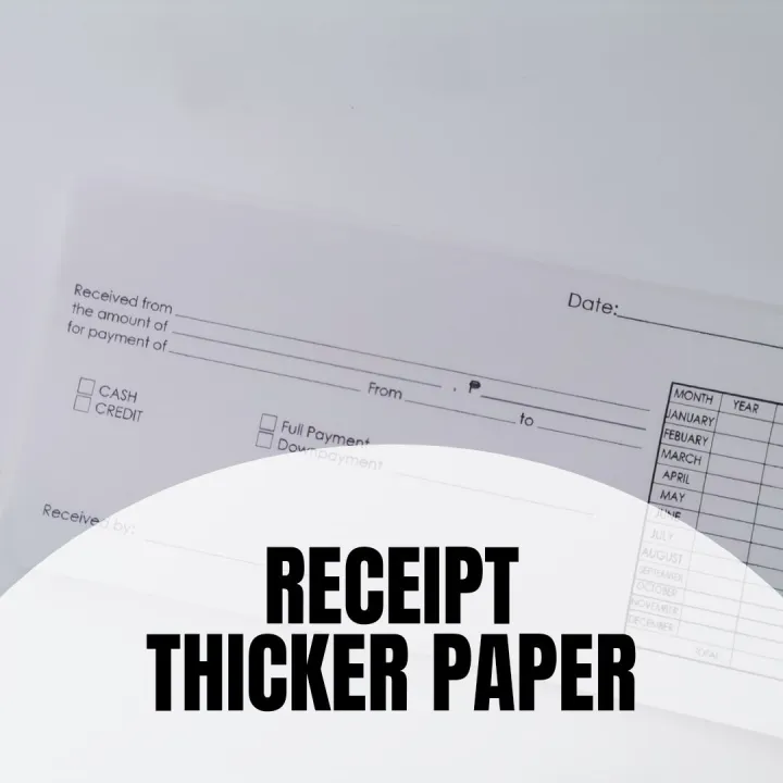 Customized Receipt-THICKER PAPER 70 sheets | Lazada PH