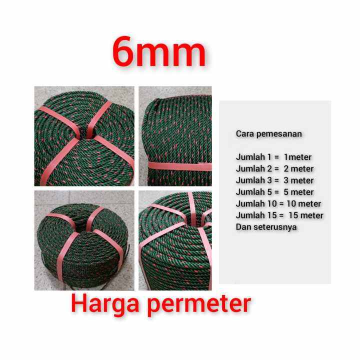 tali tambang 6mm/tali tambang plastik 6mm (per meter) | Lazada Indonesia