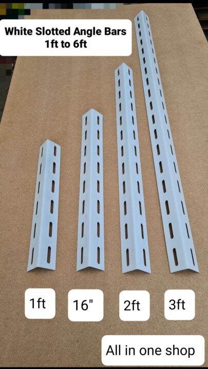 White Slotted Angle Bars - 1 to 6ft Free Bolts & Nuts | Lazada PH