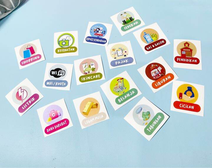 Stiker Budgeting Keuangan Sticker Dompet Pintar Label Isi 16 Stiker ...