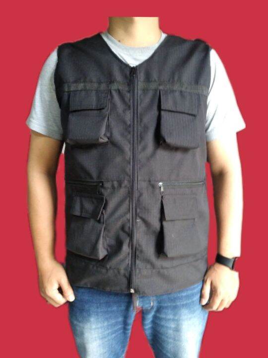 Rompi lapangan polos warna hitam bahan tebal pakai puring. bisa order ...