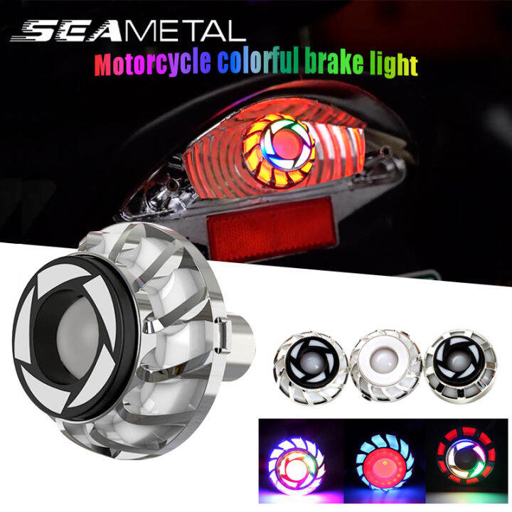 7 Colors Fashing Led Motorcycle Brake Lights Angel Eye Tail Lights 12V ...