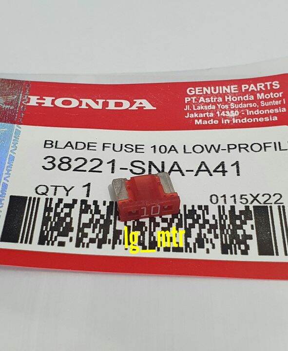 SEKRING FUSE BLADE MINI TANCAP TANPA KAKI 10A LOW PROFILE ADV 160 BEAT LED GENIO PCX 160 SCOOPY ...