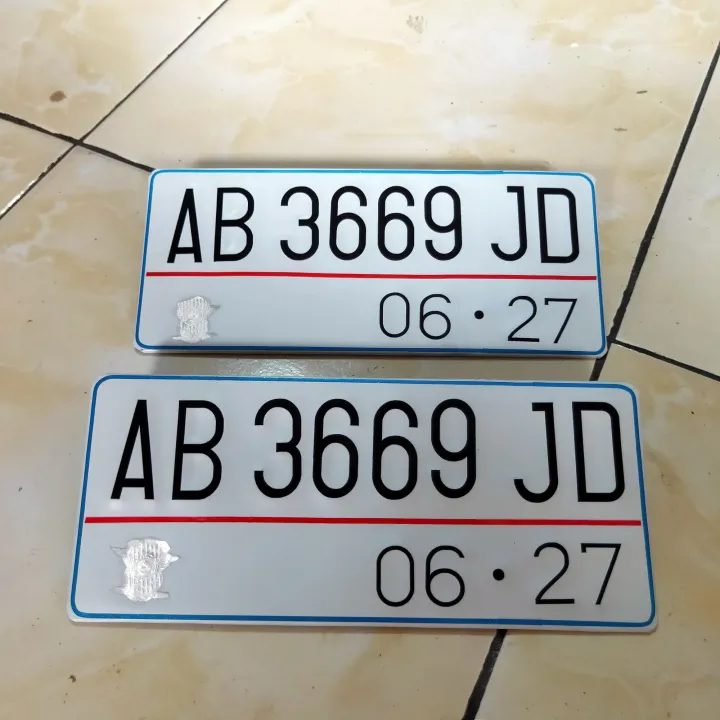Custom Plat Nomor Motor Variasi Harga Sepasang Depan Belakang | Lazada ...