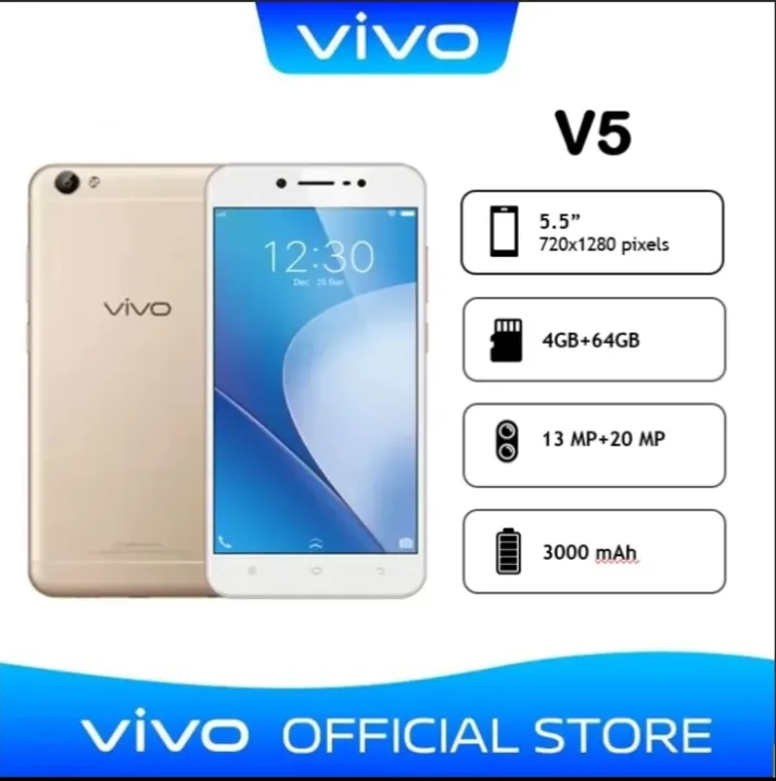 VIVO V5 4GB RAM +64GB ROM 5.5 Inches Original Smartphone | Lazada PH