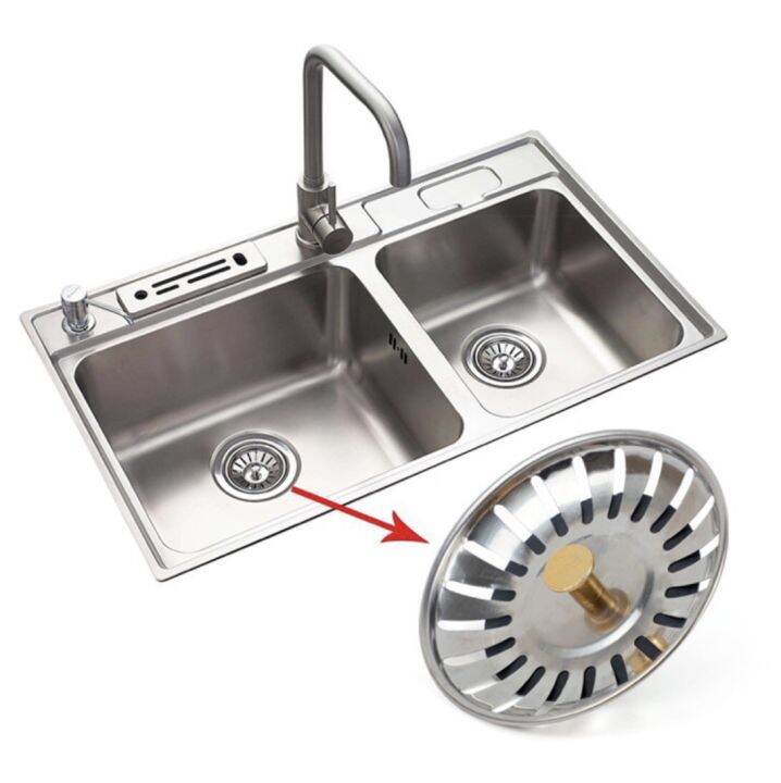 Stainless Steel Kitchen Sink Stopper Strainer / Sink Waste Washer ...