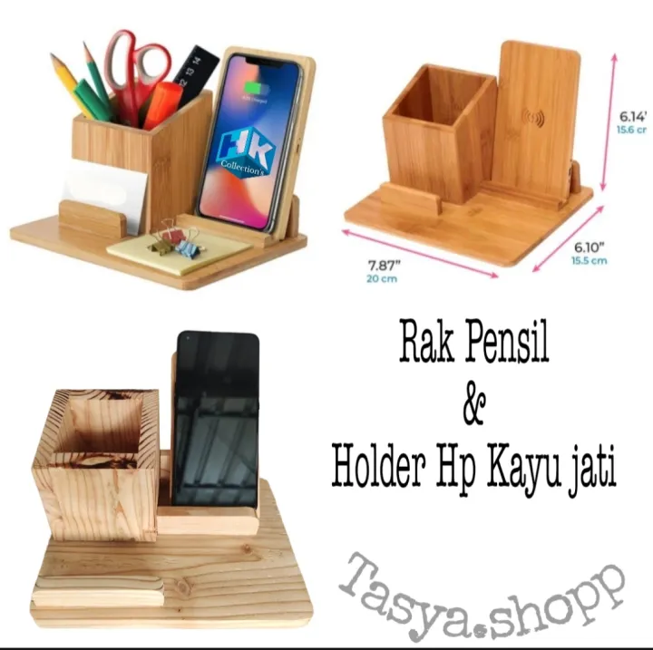 Rak Pensil | Holder Hp Kayu Jati | Lazada Indonesia