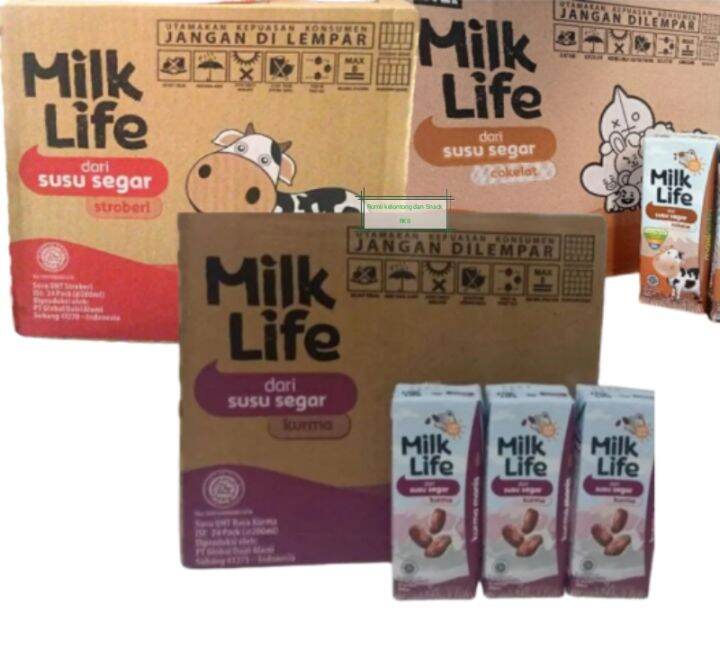 MILK LIFE SUSU UHT 200ML 1 Dus / Karton isi 24 Pcs | Lazada Indonesia