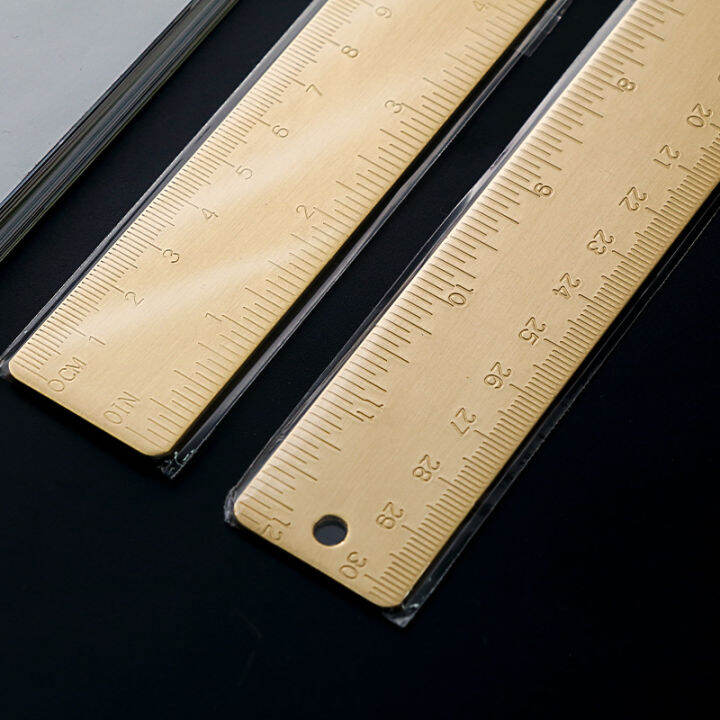 Brass Ruler Laser Sculpture Antique Copper Ruler Metal Ruler Measuring ...