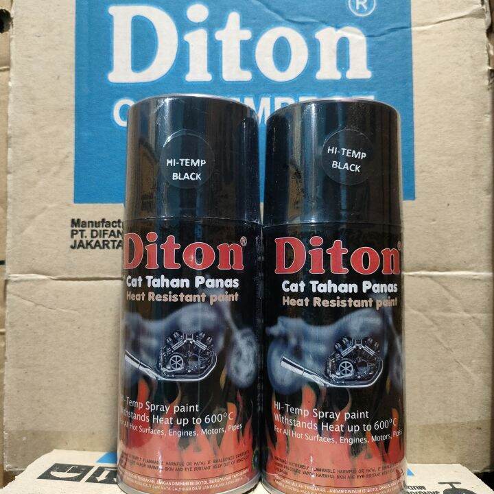 Pilox Pilok Cat Semprot Diton Hi Temp Black Hitam Anti Panas Cat Diton 300cc Spray Paint ...