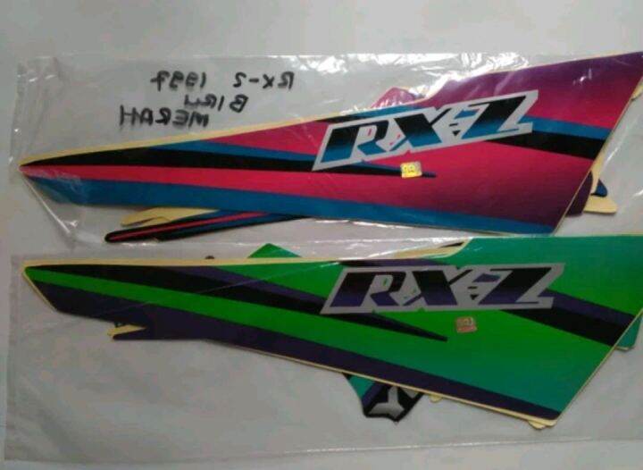 striping stripping sticker stiker decal yamaha rxz 1997 rx z rx-z biru ...