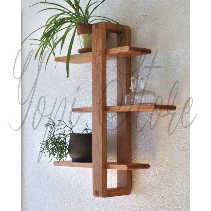 rak dinding minimalis/rak pot bunga/rak kayu jati belanda serbaguna ...