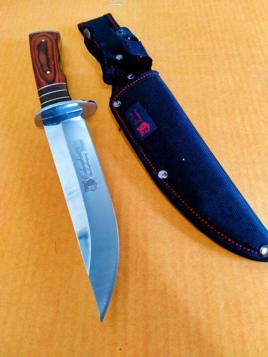 มีดเดินป่า Columbia USA SABER รุ่น NO-G32 ด้ามไม้เรซิ่น | Lazada.co.th