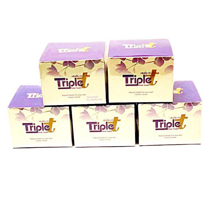 ครีมทริปเปิ้ลทรี Triple T Cream 5 กระปุก ขนาด20กรัม | Lazada.co.th