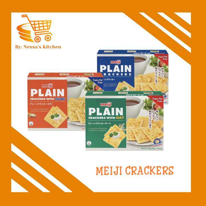 meiji Crackers Oat Sesame Original 416g (26g x 16pkt)[ N-Mart by Nessa ...