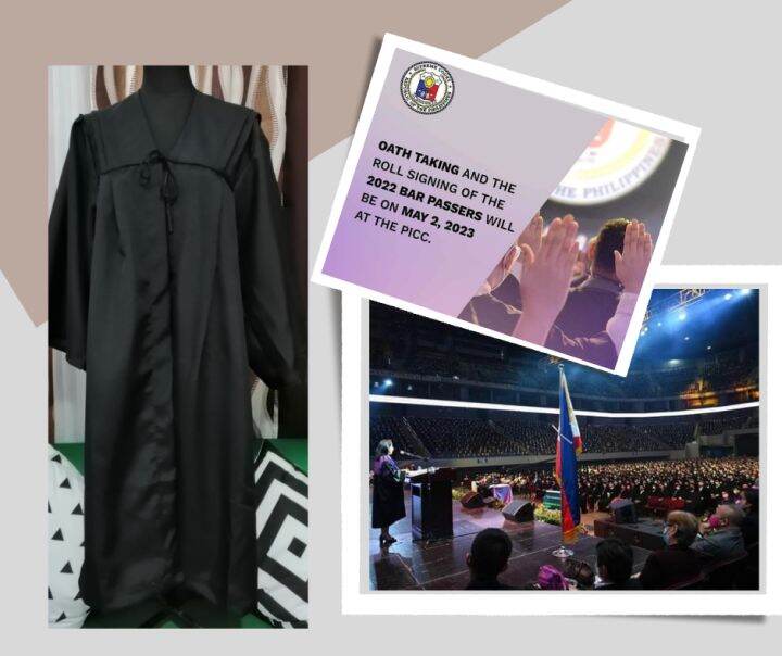 Bar passers oathtaking toga Robe plain black toga Judicial costume | Lazada PH