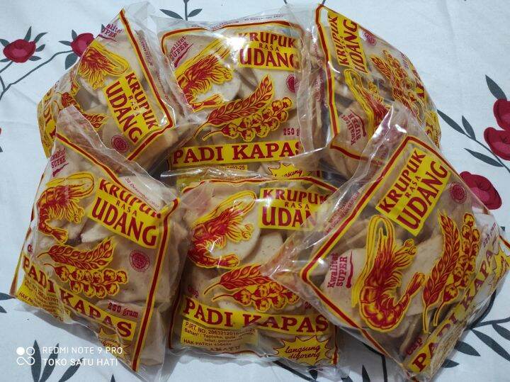 Kerupuk Udang Asli Cap Padi Kapas 250 gram ( Ukuran Sedang ) | Lazada ...