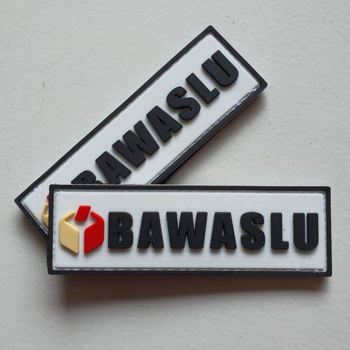 patch rubber logo tulisan bawaslu - badan pengawas pemilihan umum ...