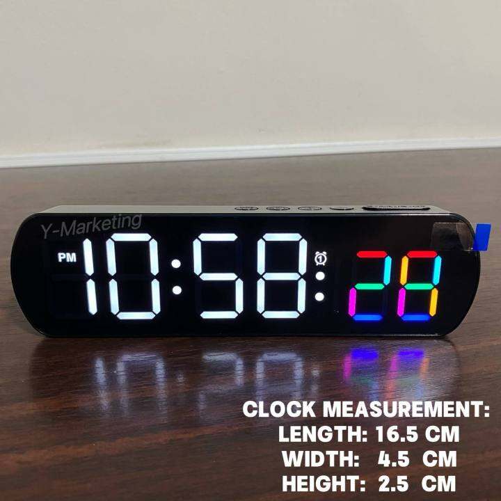 6639 Led Digital Alarm Clock with Timer and Countdown Battery Or usb ...