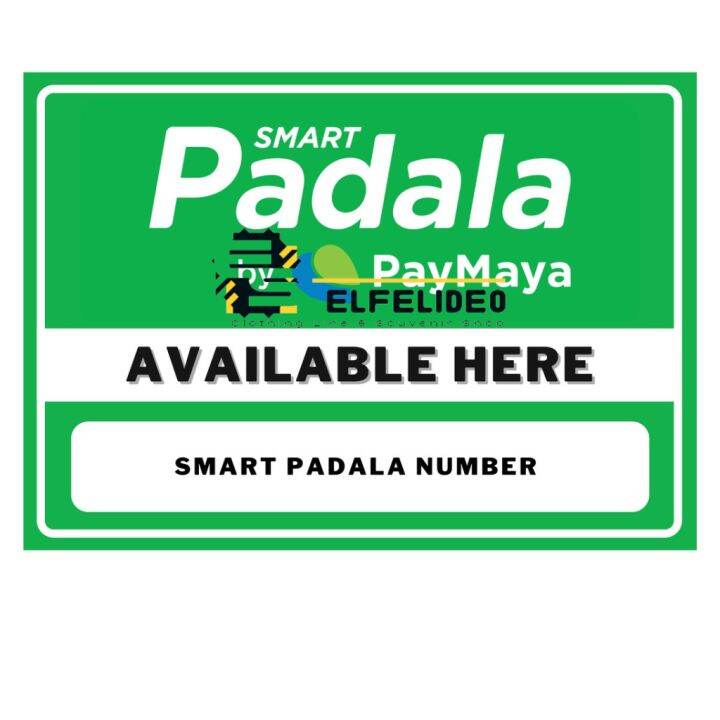 A4 size laminated signage, customized, gcash, maya, smart padala ...