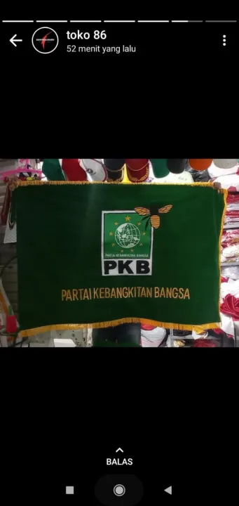 bendera pataka PKB terbaru/bendera partai/bahan bludru ukuran 90x130 | Lazada Indonesia