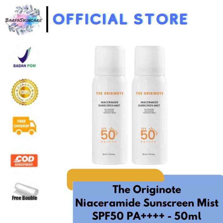 The Originote Niaceramide Sunscreen Mist SPF50 PA++++ 50ML Sunscreen ...