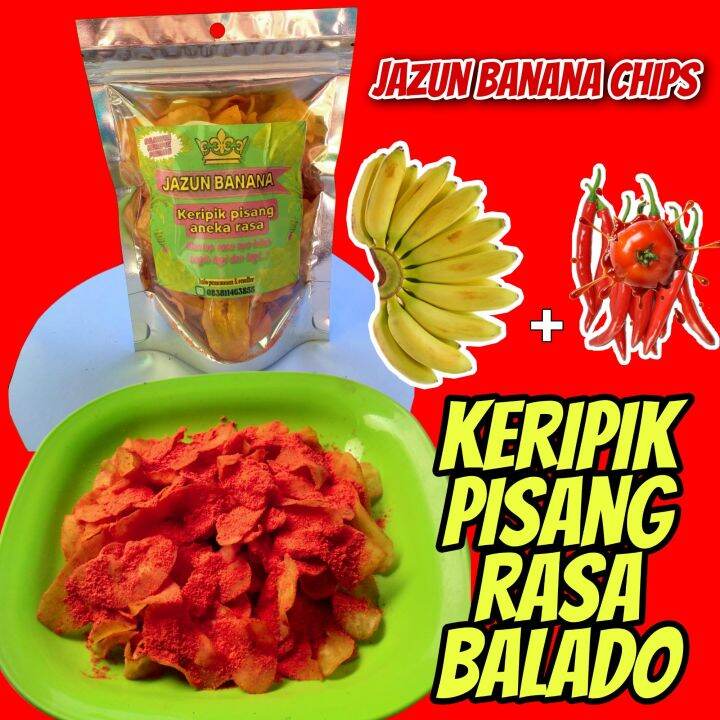 keripik pisang enak dan murah / keripik pisang rasa balado / keripik ...